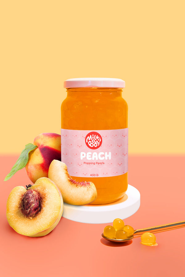 Peach Popping Pearls – Milky Boba Bubble Tea NZ